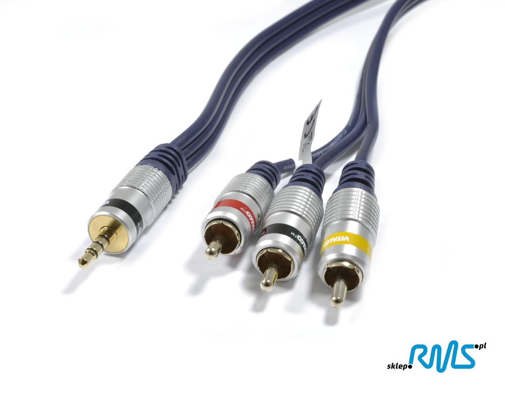 Kabel AV (jack-3xRCA) kamera-TV/magnetowid Digital (D-J3R25) - 2,5m