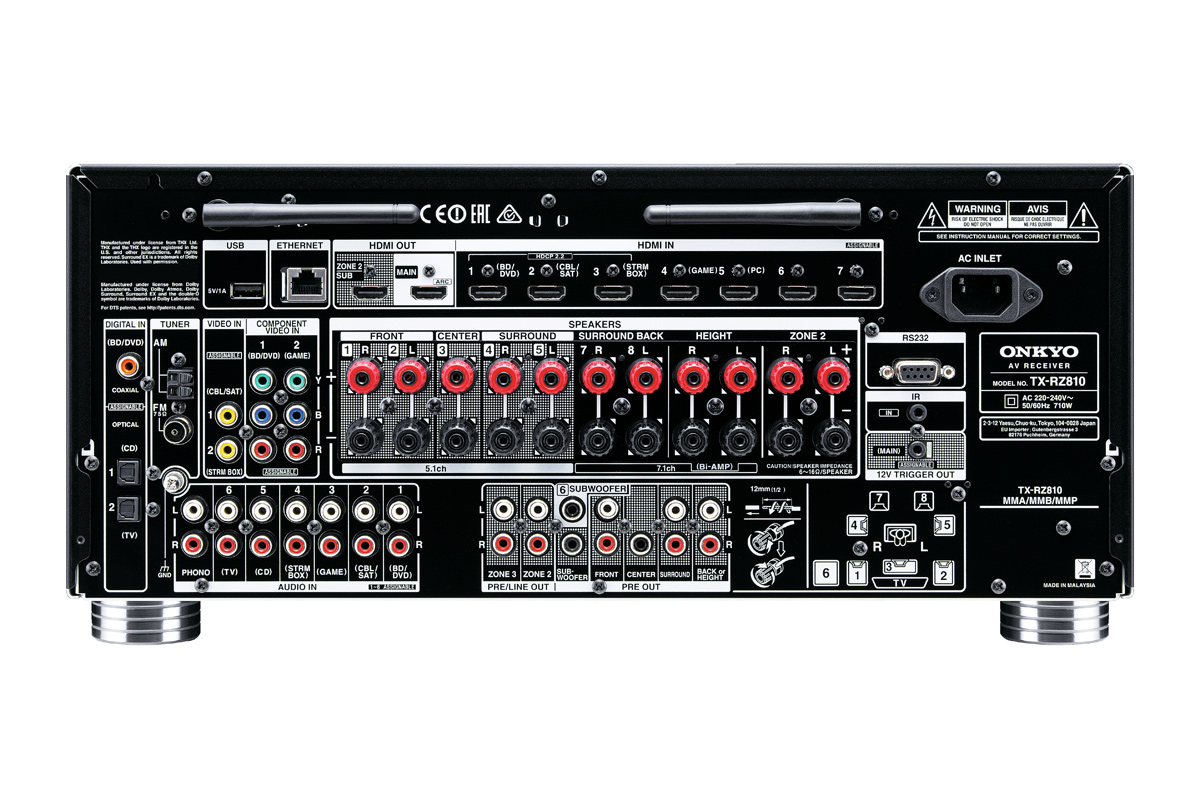 Onkyo TX-RZ810 (TX RZ 810) Amplituner kina domowego 7.2 z Dolby Atmos ...