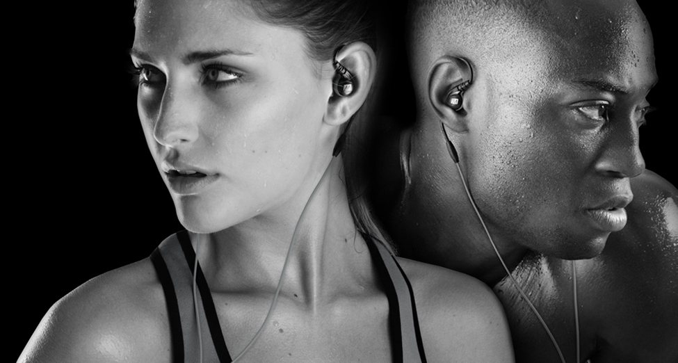 MEE Audio M7P (M7 P) sportowe dokanałowe słuchawki z mikrofonem i ...