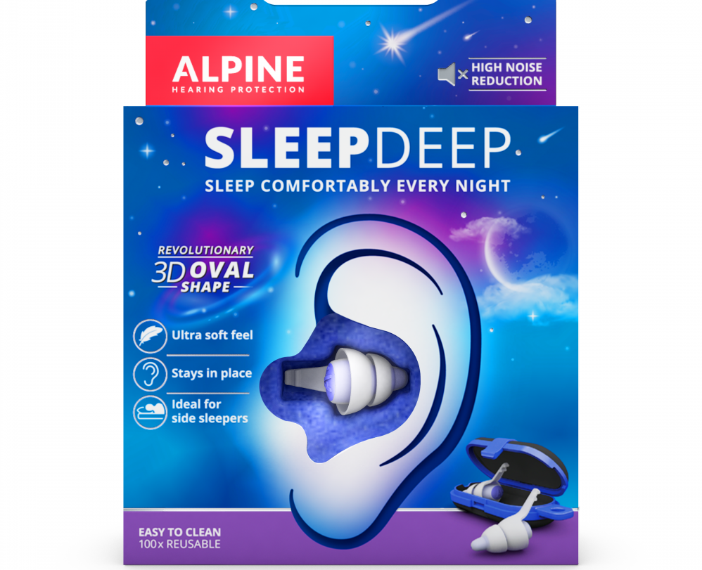 Alpine Sleep Deep Zatyczki / stopery do uszu wyciszające, do spania, wielokrotnego użytku