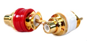 WBT 0201 Cu Gniazdo cinch (RCA) do montażu do obudowy pozłacane - 2 szt